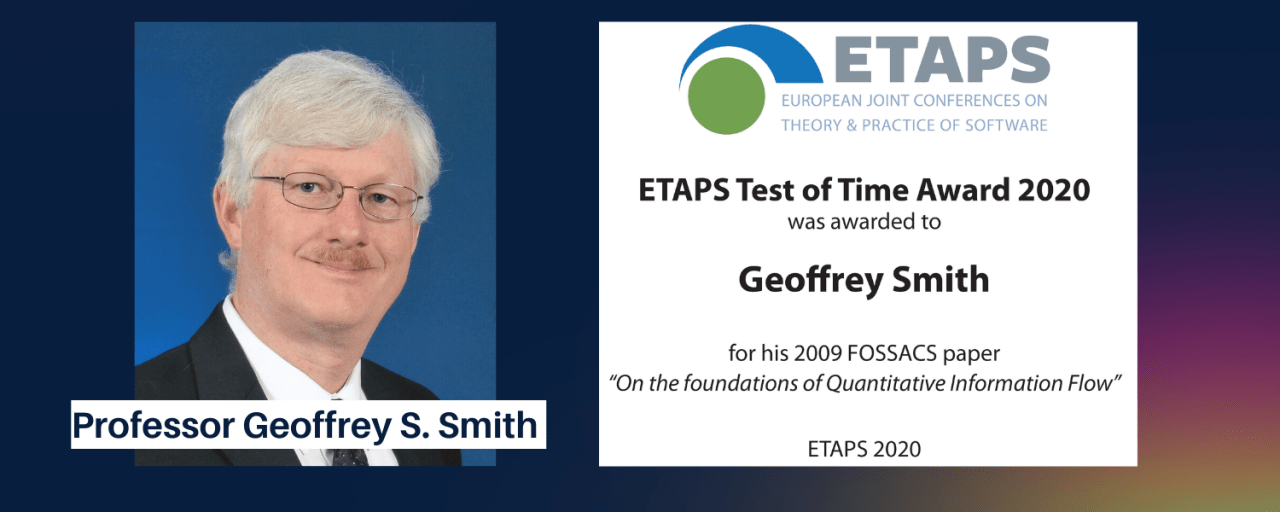 Geoffrey Smith awarded 2020 ETAPS Test of Time Award - Knight ...